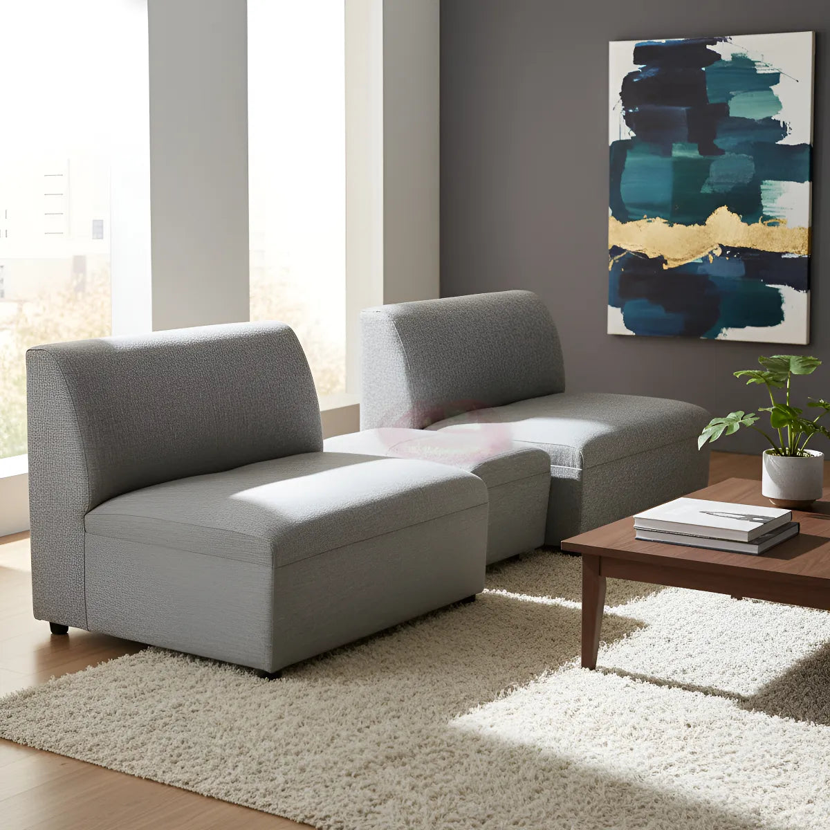 Mini Sala en 3 piezas Mod. Katy – Muebles Marrón