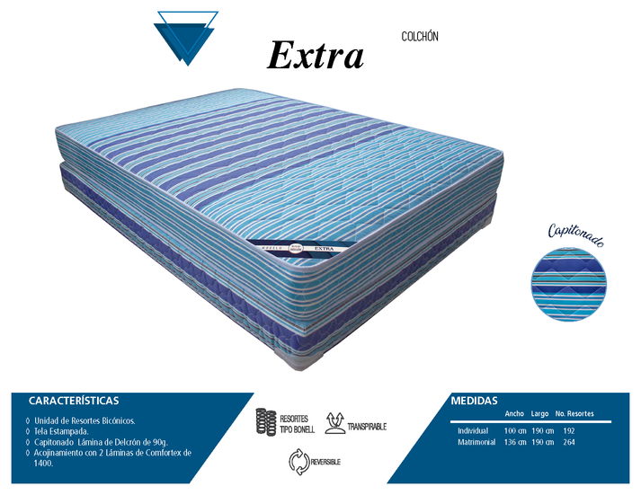 Colchón Hotelero Económico Nupcial Mod. Extra – Muebles Marrón